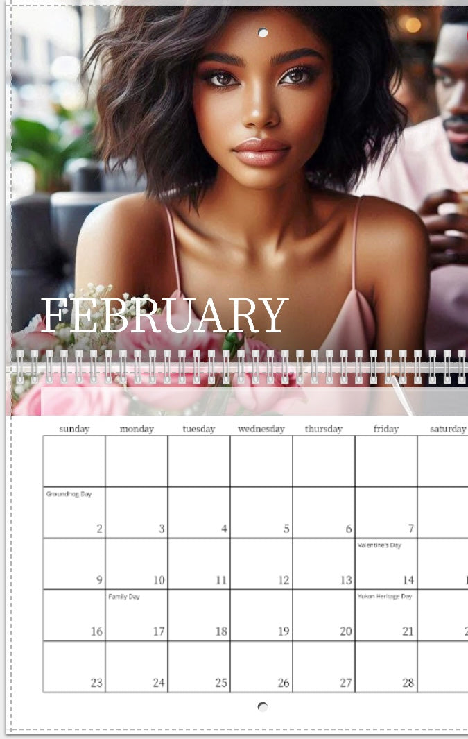 Black Girl Calendar, 2025 Wall Calendar, Empowering Art, Black Girl Ma – Àse & Company