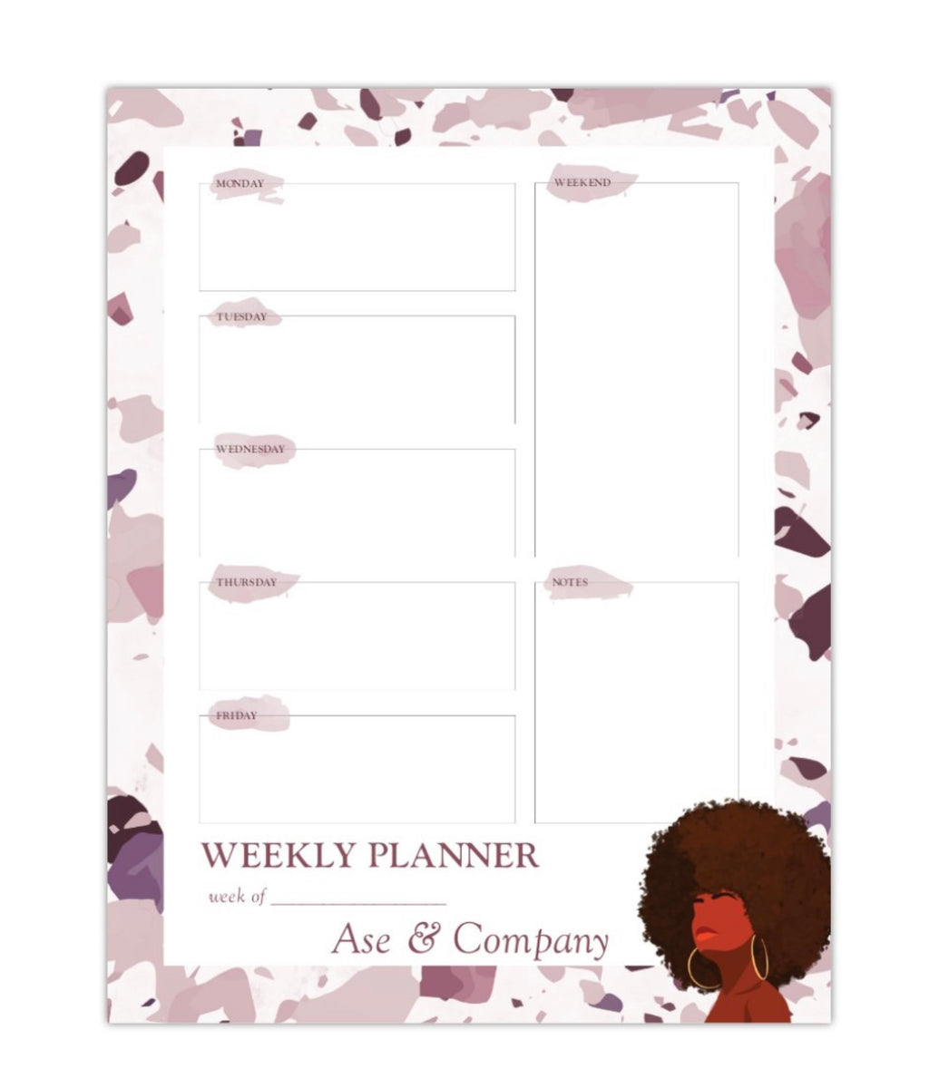 Large Afro Notepad Journal Entry Planner – Àse & Company